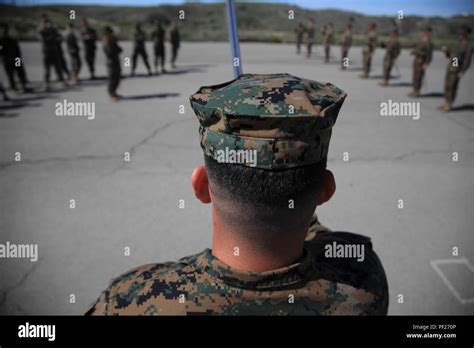 U S Marines Practice Proper Sword Manual During Corporals Course On