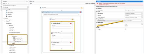 error in excel as database execute non query update query activities