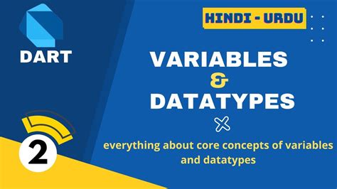 2 variables and datatypes in dart dart tutorials in hindi urdu youtube