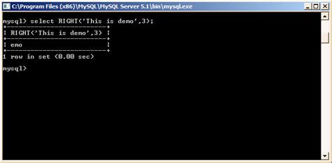 right string function in mssql and it s equivalent in mysql
