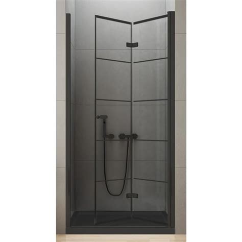 New Trendy New Soleo Black Sprchové Dveře 90 Cm Skládací D 0284a
