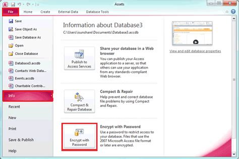 how to protect ms access database with password 2007 2016