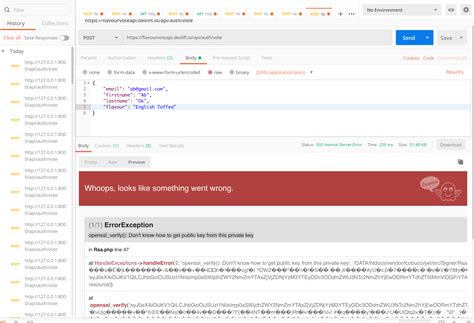 laravel openssl verify don t know how to get public