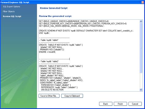 mysql mysql workbench manual 9 4 1 1 forward engineering using an