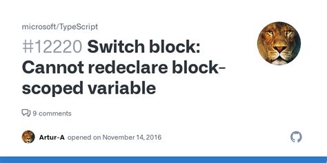 switch block cannot redeclare block scoped variable · issue 12220