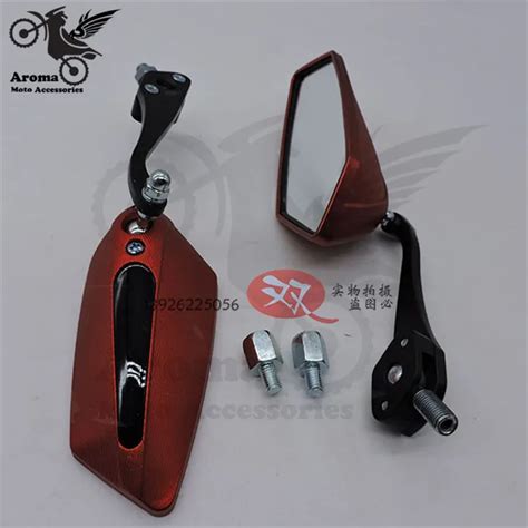 Colorful Motorcycle Rearview Mirror 10mm 8mm Universal Motorbike Rear