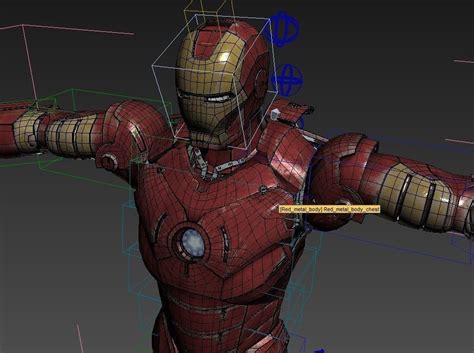 Iron Man 3d Model Animated Rigged Max Tga