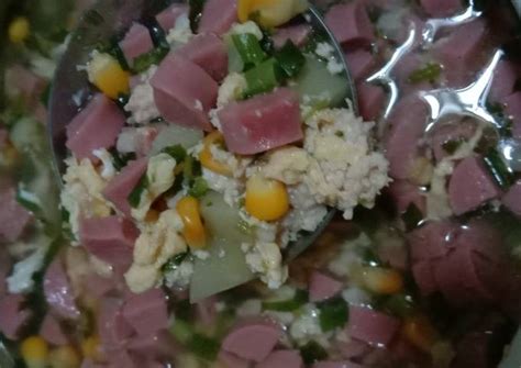Resep Sup Jagung Ayam Sosis Oleh Ayu Maratus Sholihah Cookpad