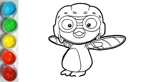 Menggambar Dan Mewarnai Kartun Pororo How To Draw And Color Pororo