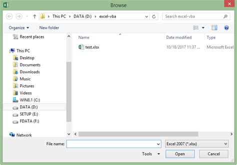 show dialog to choose file in excel vba viettuts