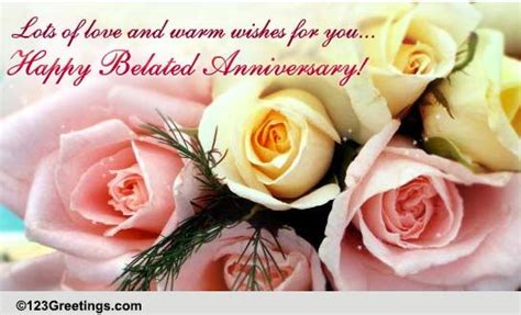 Belated Anniversary Wish For A Couple Free Belated Wishes Ecards 123