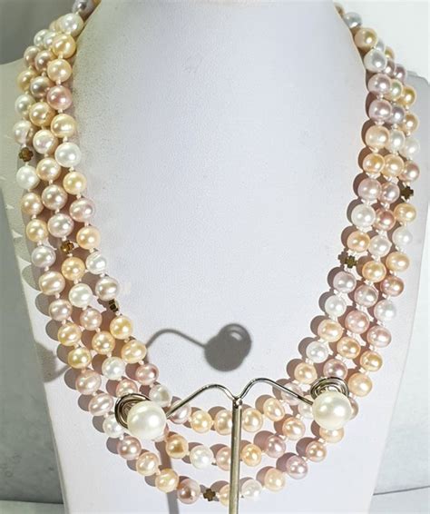 Pastel Freshwater Pearls Natural Color Aaaa Necklace Catawiki
