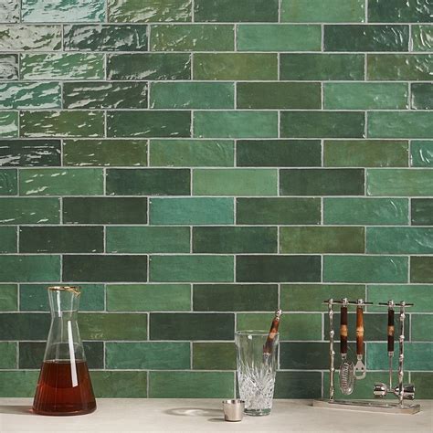 Portmore Green 3x8 Glazed Ceramic Tile