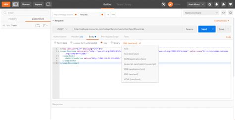 how to perform soap request on postman betalogics