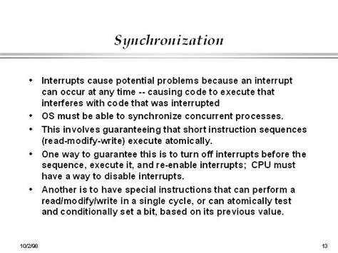synchronization