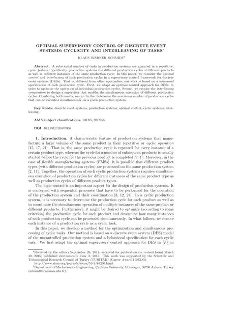 pdf optimal supervisory control of discrete event systems cyclicity