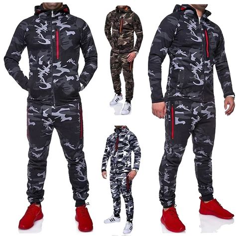 Zogaa Sweat Suits Men Men Sport Set Camouflage Tracksuits Male Hoodie