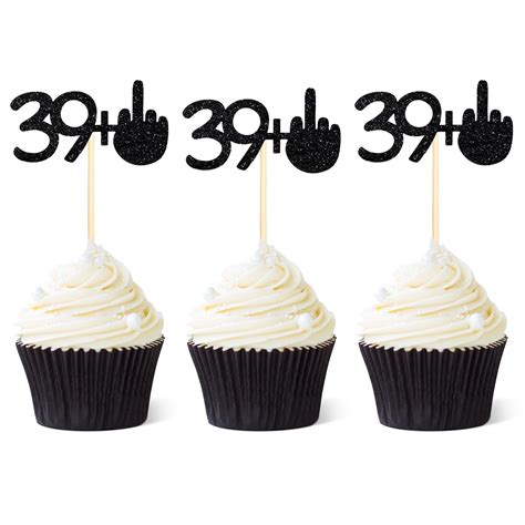 Gersoniel 24 Pieces 39 1 Cupcake Toppers Funny 40th Birthday Cupcake