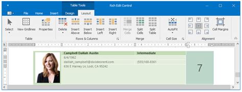 tables winforms controls devexpress help