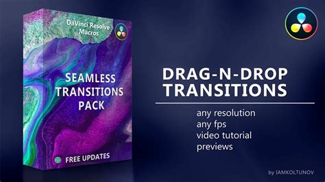 seamless transitions macros for davinci resolve youtube