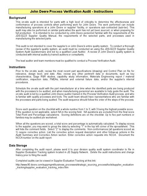 process verification audit checklist 2 verification and validation