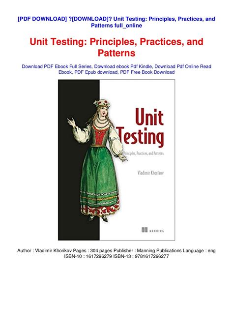 [download] unit testing principles practices and patterns