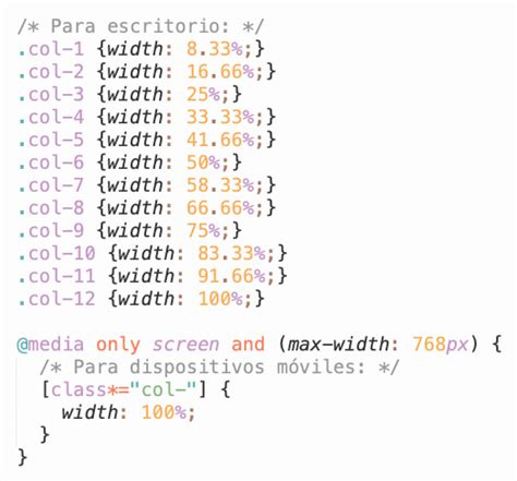 uso de media queries cambios para móviles webempresa