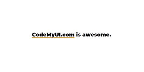 theoutline squiggle link hover effect codemyui