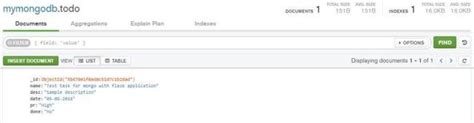 a simple to do python flask application with mongodb