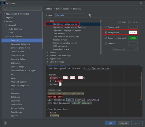 highlighting of matching selected text ides support intellij