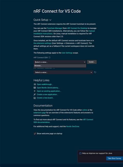 installation of nrf connect sdk does not show up on vs code