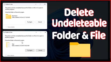 how to delete undeletable folders and files in windows 7 8 10 and 11