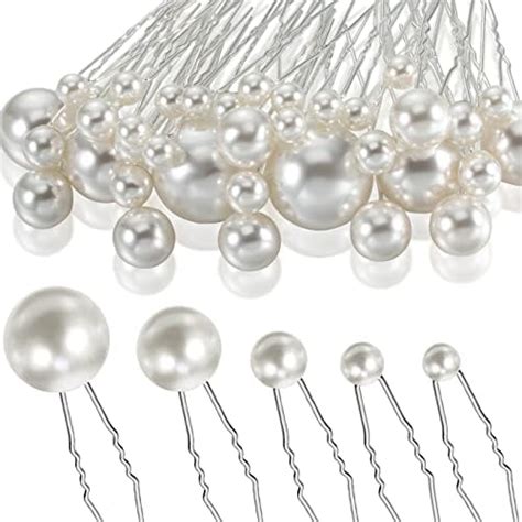40 Packs Pearl Hair Pins Bridal Wedding Pearl Hair
