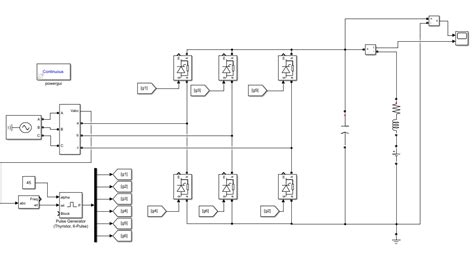 pulse generator 6 pulse thyristor r matlab