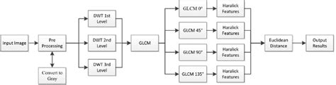 algorithm for glcm feature extraction with dwt in figure 9 results