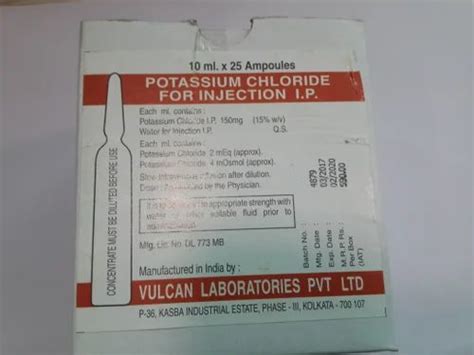 Potassium Chloride For Injection Concentrate Usp 40 Meq 20 53 Off