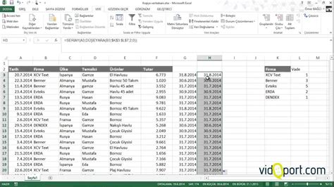 excel 120 Ömer baĞci kb ile ödeme takip listesi oluşturma youtube