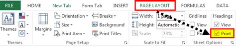 print titles excel