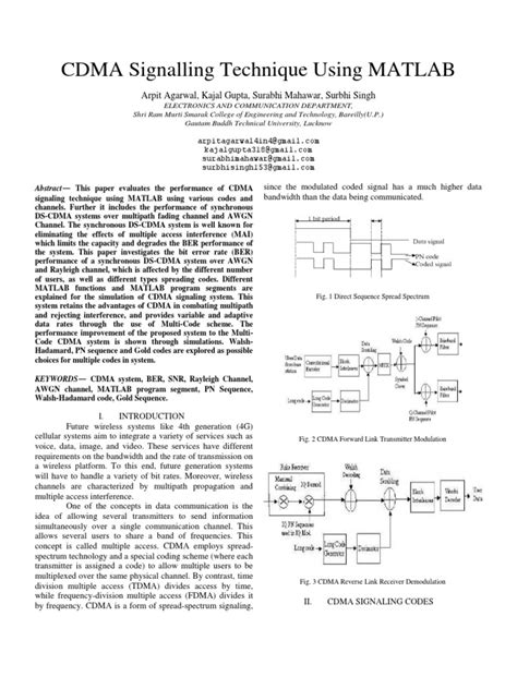 final research paper on cdma signalling technique using matlab 1
