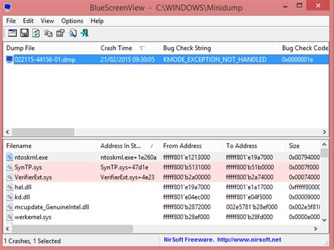 kmode exception not handled syntp sys verifierext sys bsod