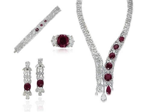 A Suite Of Ruby And Diamond Jewellery By Jahan Jewelry Group Set