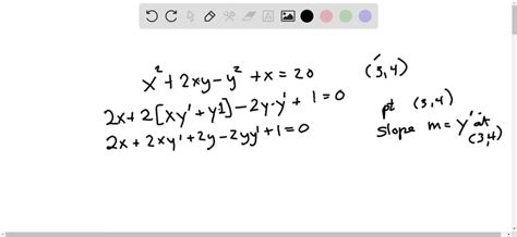 Solved Use Implicit Differentiation To Find An Equation Of The Tangent