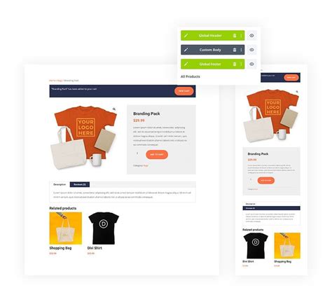 how to create a site wide woo product page template with divi s theme