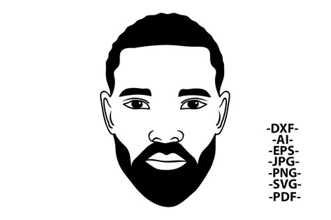Black Man Bundle Svg Colored Man Head Svg Beard Black History Svg