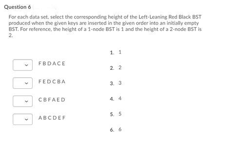 solved question 6 for each data set select the