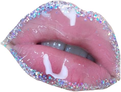 Holographic Outline Lips Png Lips Pngs For Moodboards Png Accessories