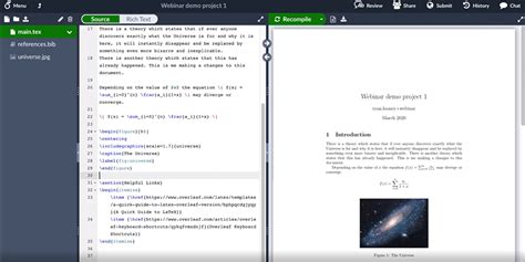 overleaf webinars overleaf online latex editor