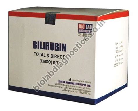 Bilirubin Total And Direct Dmso Kit Capacity 10000 Packs Per Month