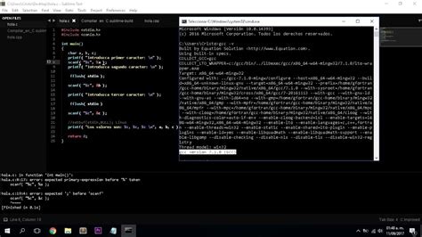 how to run c program in sublime text 3