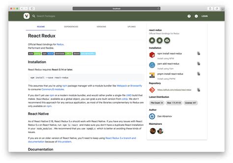 web user interface · verdaccio